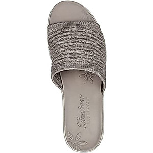 Skechers Women's Wedge Sandal, Taupe, 10