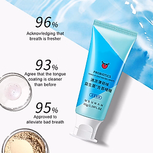 lunhaifi 2023 New Probiotic Tongue Cleaning Gel Set, Tongue Scraper Precise Cleaning Brush Kit, Easy to Use Tongue Scrubber for Men Women with 1Tongue Brush (Mint+Peaches)