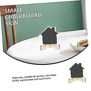 Operitacx 10pcs Wedding Signs Table Chalkboard Sign Place Blackboard Countertop Chalkboard Sign Mini Chalkboard Label Signs Mini Blackboard Easels Chalkboard Signs Small Board Desktop Wood