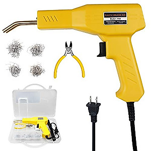 50W Hot Staplers Machine, Snnetwork Professional Car Bumper Crack Repair kit Welding Machine Set, Handy Plastics Welders Garage Tools, Hot Thermal Stapler Welder Gun Garage Repair Tools, Yellow