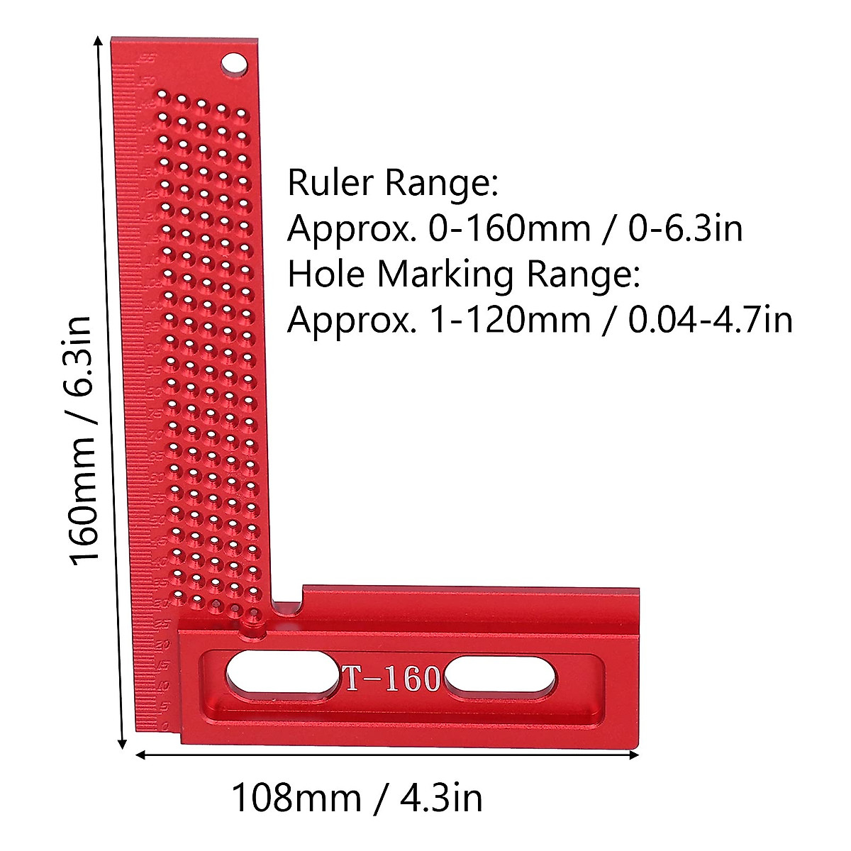 L Square Ruler, Clear Accurate Right Angle Positioning Ruler Right Angle Ruler Framing Ruler 90° for Carpenter for The 3D Sheet