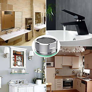 BOETOADG 4PCS Faucet Aerator, 2 Packs of Aerator Filter Replacement Parts, With Brass Housing 15/16 Inch 24mm External Thread Aerator Faucet Filter, With Gasket, For Kitchen and Bathroom