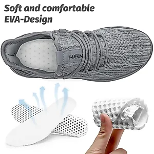 ZMBCYG Womens Running Shoes Tennis Shoes Lightweight Breathable Non Slip Walking Sneakers Grey Womens Size 8