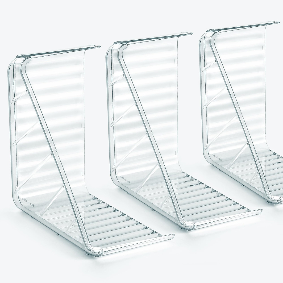 WSIGHT Skincare Organizer Shelf Stackable Corner Countertop Shelf Clear Plastic, 3 Pack Bathroom Kitchen Desktop Organizing Shelf