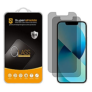 Supershieldz (2 Pack) (Privacy) Anti Spy Screen Protector Designed for iPhone 13 Mini (5.4 inch), Tempered Glass, Anti Scratch, Bubble Free