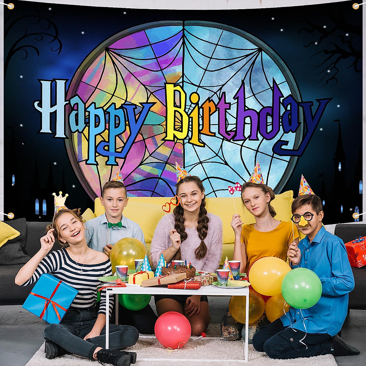 Wednesday Birthday Backdrop | Horror TV Show Party Decorations