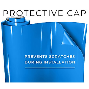 VViViD+ Ultra Gloss Smurf Blue Vinyl Car Wrap Premium Paint Replacement Film Roll with Nano Air Release Technology, Stretchable Protective Cap Liner, Self Adhesive, Indoor Outdoor (1ft x 5ft)