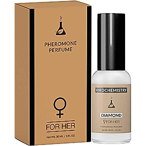 VIROCHEMISTRY Pheromones to Attract Men for Women (Diamond) - Elegant, Ultra Strength Organic Fragrance Body Perfume (1 Fl. Oz)(Human Grade Pheromones to Attract Men)