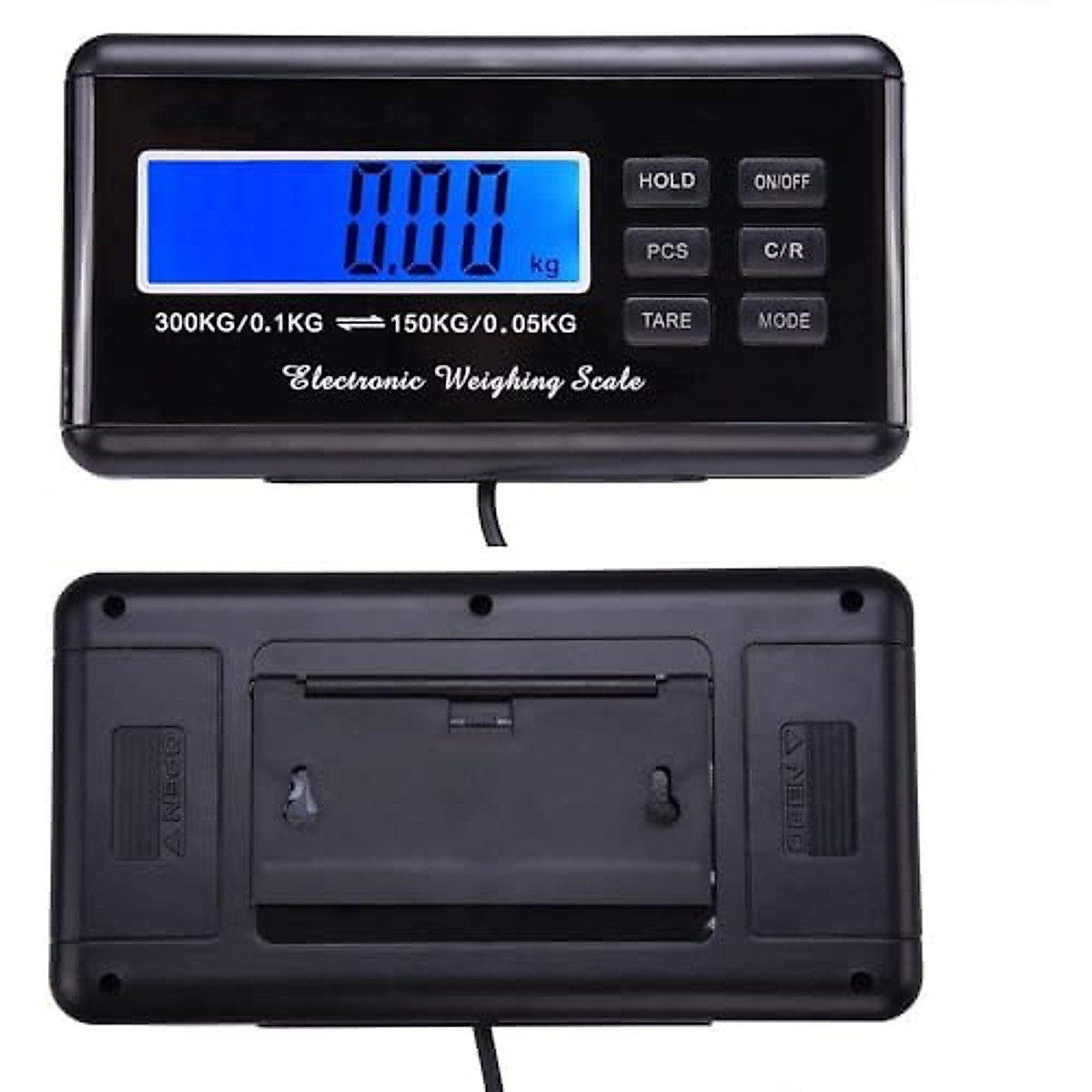 MejorChoy 660lbs Postal Scale LCD Digital Scale Floor Platform Scale 300kg Capacity for Shipping Weighing