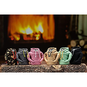 Puffin - The Hoodie Beverage Jacket, Insulated Can Cooler, Black/Pewter