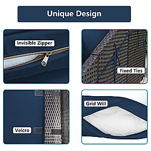 Gotland Patio Cushion Covers Replacement, Outdoor Cushion Slipcovers, Waterproof Chair Seat Cover for Sofa Couch Furniture Outside Zipper Design