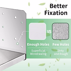 HomiShare 8"x 8" Post Base, 1Pcs Stainless Steel Post Anchor (Inner Size:7.8 x 7.48"), Adjustable Post Bracket Fits for 8"x8" Wood Post, Post Base for Rough Size Lumber (8"x8", 1Pcs)