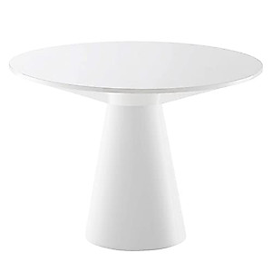 Modway Provision 75" Oval MDF Wood Dining Table in White Finish