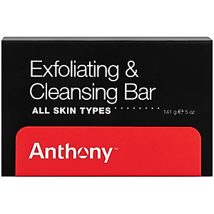 Anthony Shaving Cream Mens Sensitive Skin 6 Fl Oz and Anthony Mens Soap Bar Exfoliating Soap 5 Oz