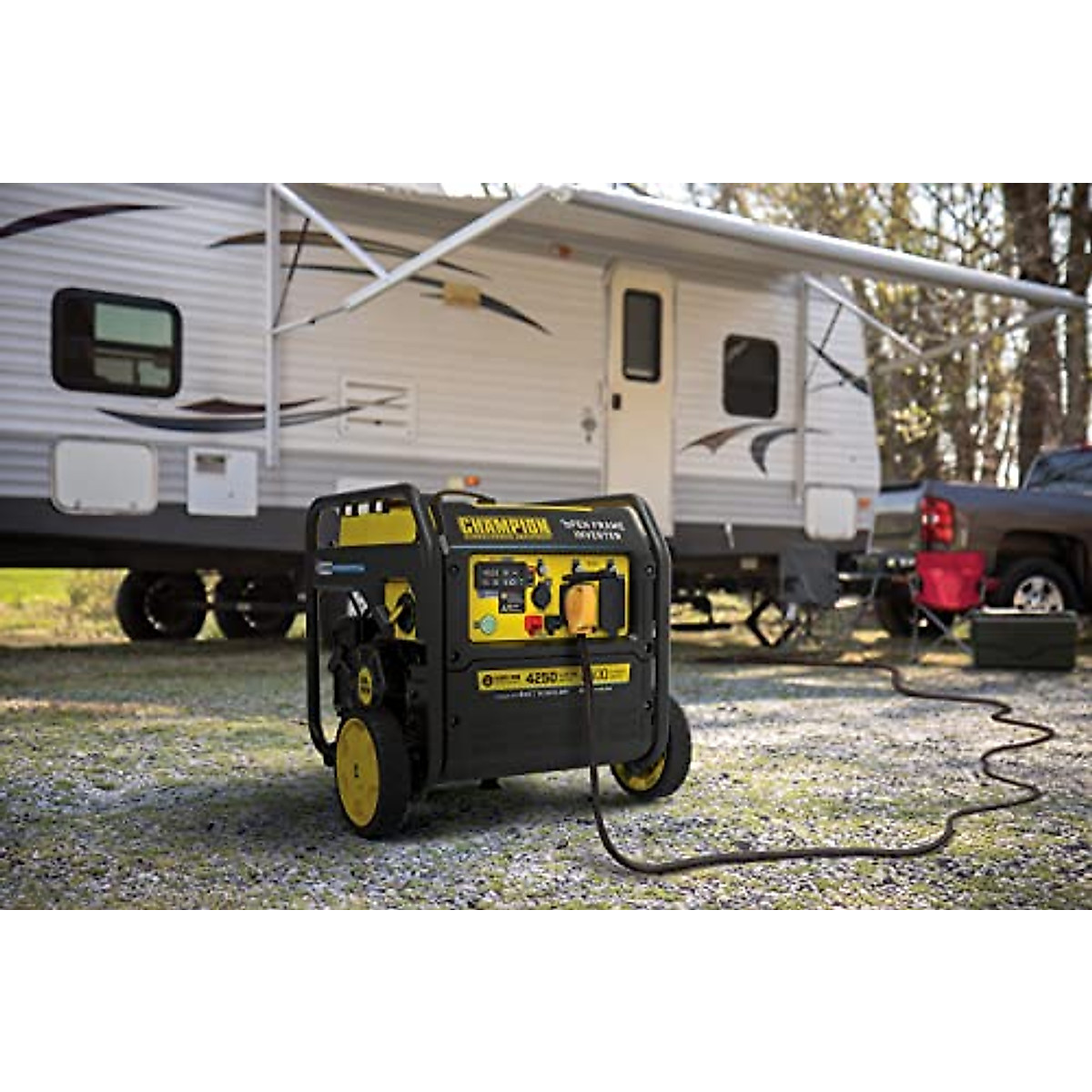 Champion Power Equipment 201185 4250-Watt Wireless Remote Start Open Frame Inverter Generator, CO Shield