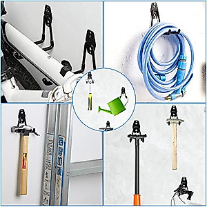 2 Pack Garage Hooks Heavy Duty Storage Utility Hooks for Garage Wall Mount Steel Heavy Duty Bike Tool for Organizing Power Tools,Ladder,Bulk Items (Round)