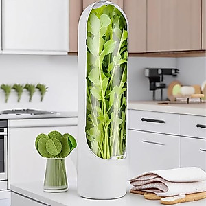 HVECT Herb Saver for Refrigerator, Herb Saver Pod Cilantro Containers for Refrigerator, Fresh Herb Keeper for Cilantro, Parsley, Asparagus, Mint, Keeps Vegetables for 2-3 Weeks (2PCS)