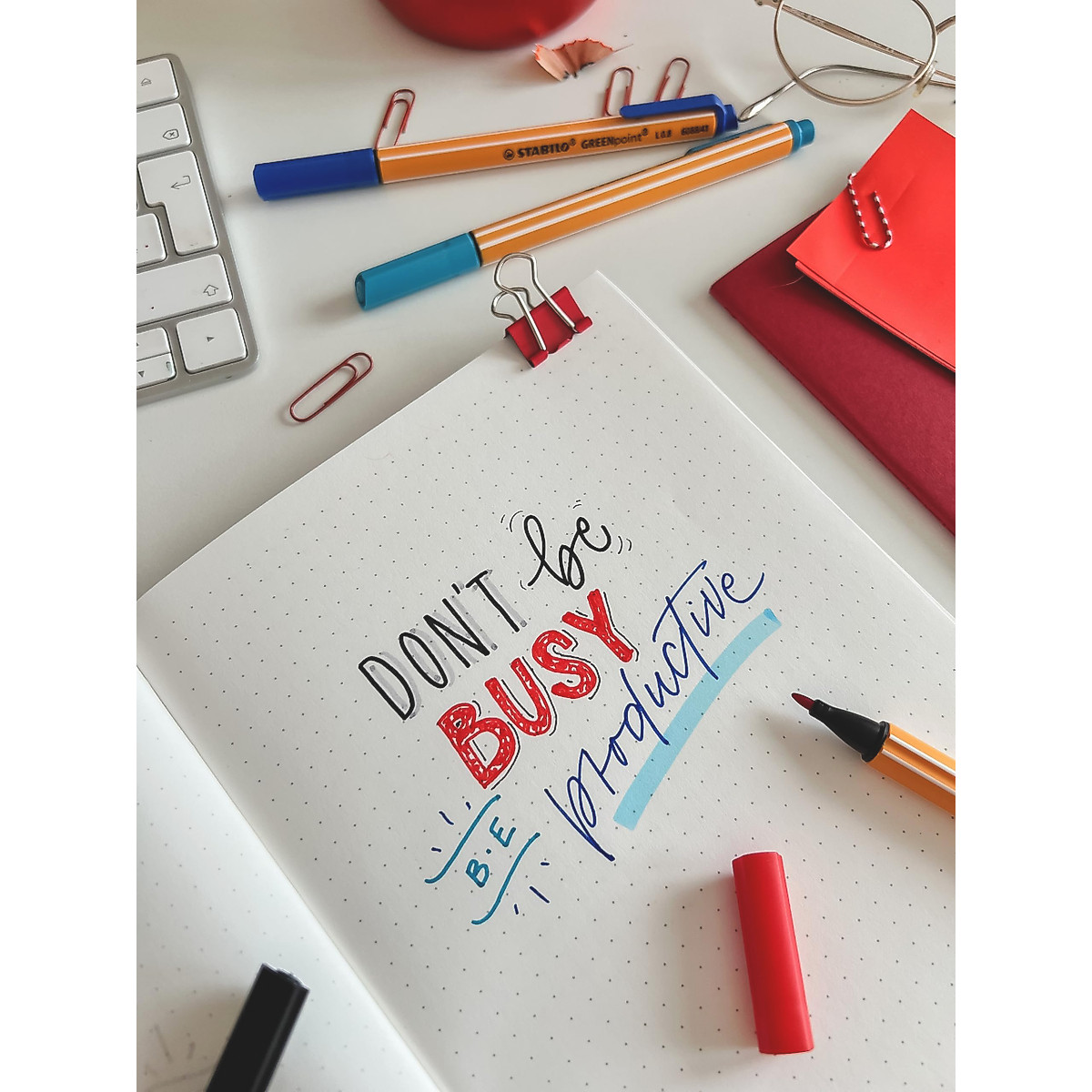 Eco-Friendly Fiber-Tip Sign Pen - STABILO GREENpoint - Pack of 6 - Assorted Colors