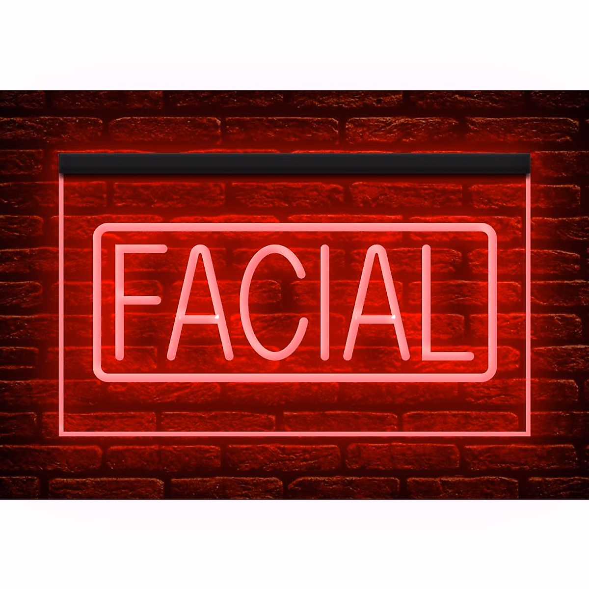 160044 Facial Beauty Salon Shop Center Open Display LED Light Neon Sign (12" X 8", Red)