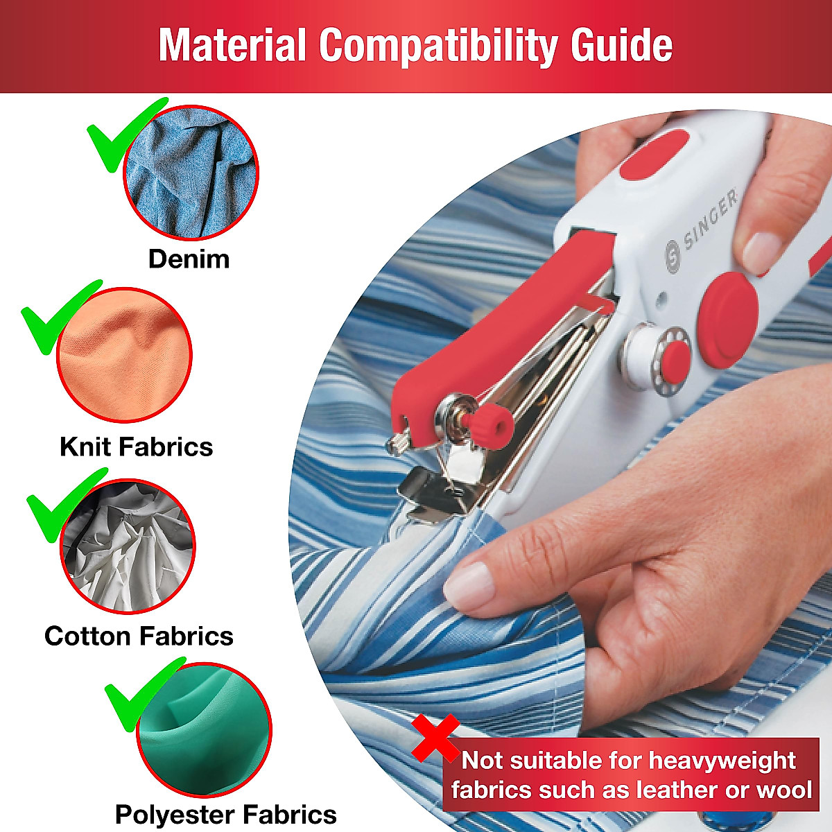 SINGER 01663 Stitch Sew Quick Portable Mending Machine