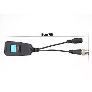 Fanbalunke Passive Video balun Connectors 11 Pairs Passive Video Baluns with Power Connector HD bnc to rj45 bnc to ethernet Adapter Transmitter BNC Twisted for 720-5MP CCTV Security Camera System