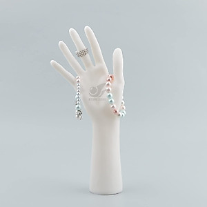 Azure Zone, White Female Mannequin Hand Jewelry Display Holder Stand for Bracelet Necklace Ring