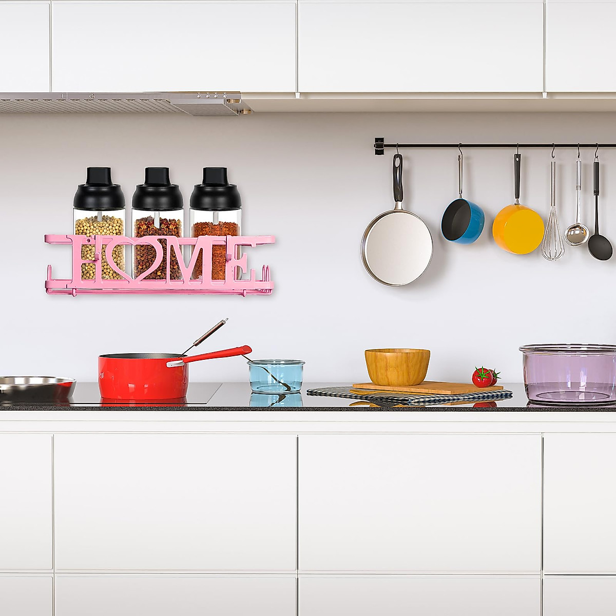 Tisancy Bathroom Accessories Set 2 Set Shower Caddy for Bathroom Organizer Wall Decor for Tub Kitchen Self Adhesive Wall Mounted Storage No Drilling Shower Rack Basket Bin Tray with 4 Hook Heart Sign