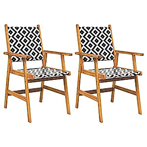 Camerina 3 Piece Patio Dining Set Outdoor Patio Dining Set Outdoor Patio Furniture Patio Set Patio Table and Chairs Set Solid Wood Acacia 3087130