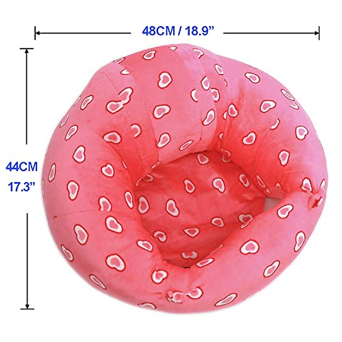 ANPPEX Baby Support Seat, Cute Baby Sofa Chair for Sitting Up, Comfy Plush Infant Seats with Stuffing Inside for 3-12 Months Baby