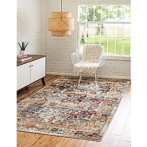 Unique Loom Isabella Collection Area Rug - Adjani (9' x 12' Rectangle, Ivory/Beige)