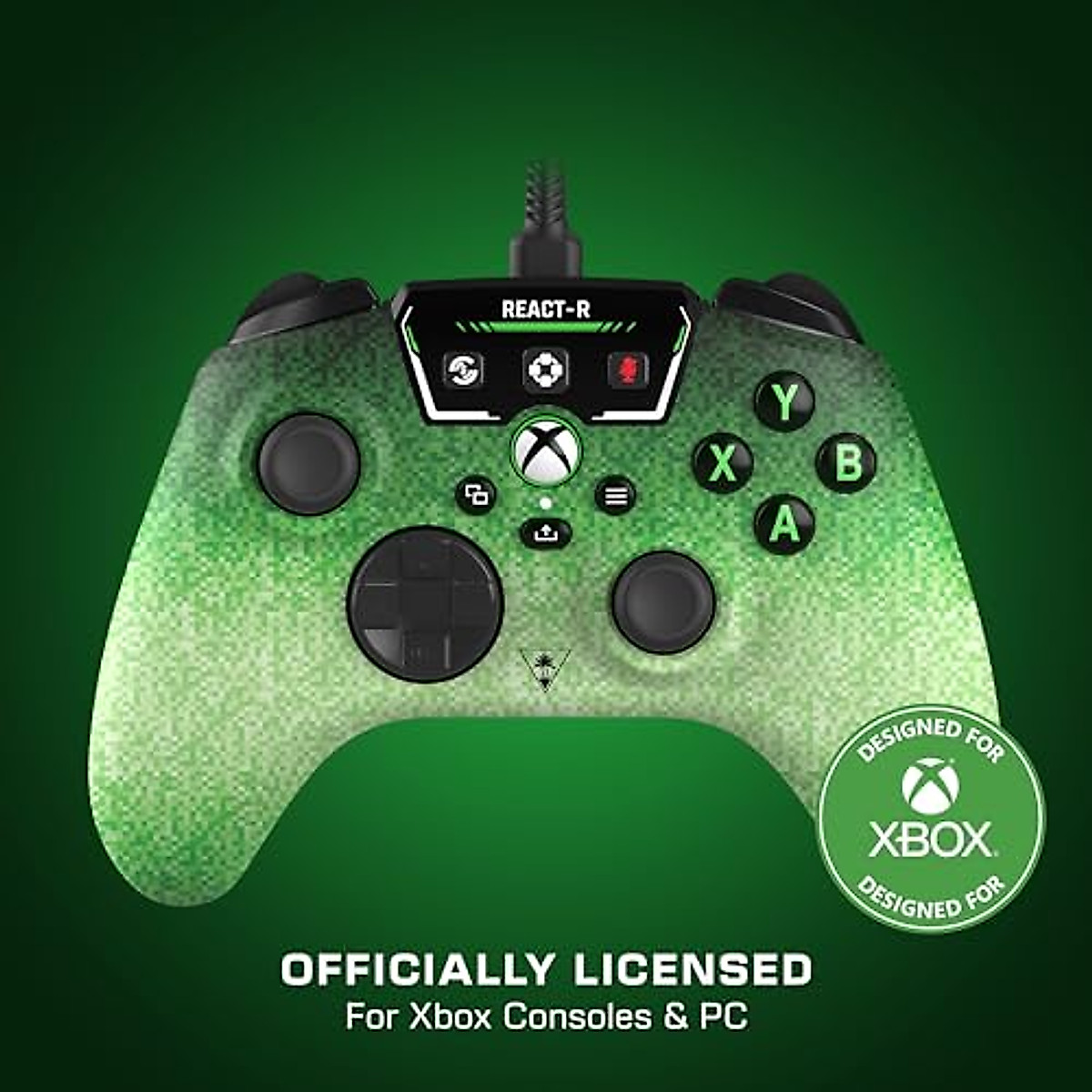 Turtle Beach REACT-R Wired Game Controller – Officially Licensed for Xbox Series X & S, Xbox One, and Windows 10|11 PC’s – Pixel