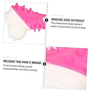 Angoily Pet Teething Toys Pet Molar Bite Toy Dog Dental Toy Puppy Interactive Toy Dog Teeth Cleaning Toy Teeth Training Dog Bone Dog Molar Toy Bone Toy Dog Play Toy Dog Ball Chew TPR