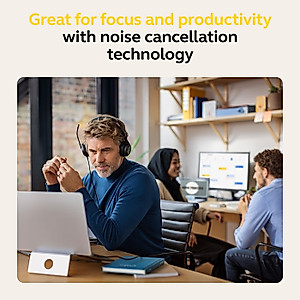 Jabra Evolve2 50 Wired Stereo Headset - with AirComfort Technology, Noise-Cancelling Mics & Active Noise Cancellation - MS Teams Certified, Works with All Other Platforms - Black
