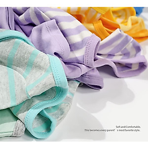 Teach Leanbh Baby Boys Girls 2 Pack Footless Pajamas Cotton Short Sleeve Side Snap Romper Jumpsuit Sleep and Play (Blue+Gray stripe, 12-18 Months)