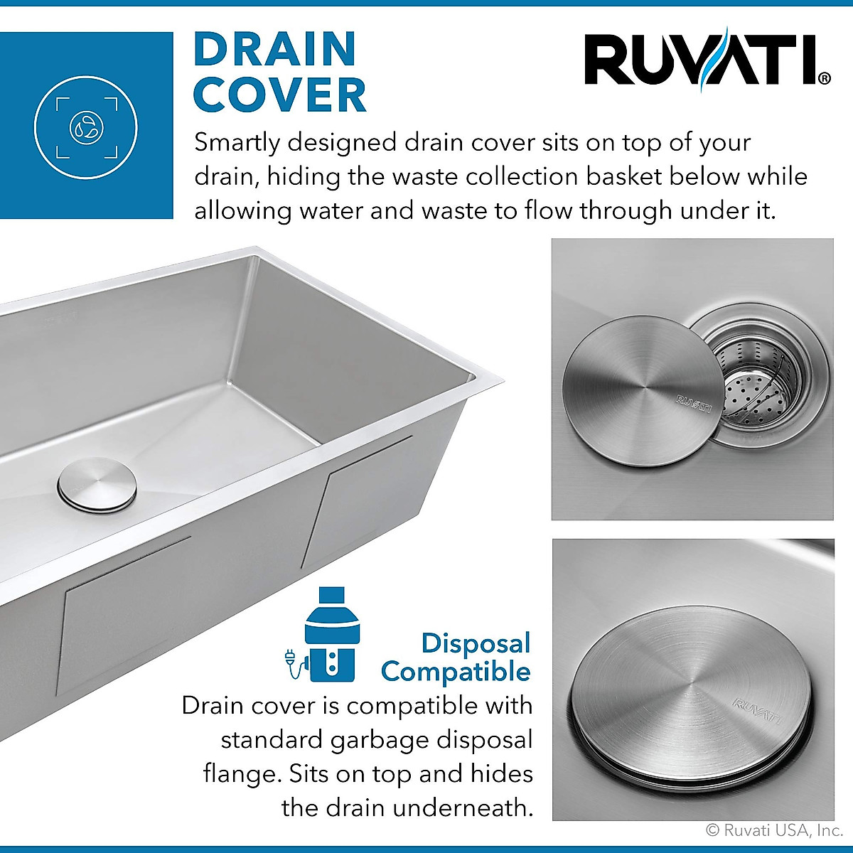 Ruvati 30-inch Undermount 16 Gauge Tight Radius Kitchen Sink Stainless Steel Single Bowl - RVH7300