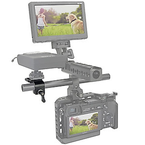 NICEYRIG Mini Mounting Plate with 15mm Rod Clamp for Monitor EVF Transmitter Receiver to 15mm Rod - 166