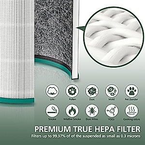 TP01 TP02 Filter Replacement Compatible with Dyson Pure Cool Link TP01 TP02 TP03 AM11, Dyson BP01 Tower Purifier, Part no 968126-03, Pack of 1