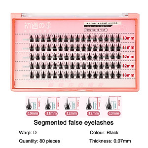 Lash Extensions Kit D Curl Individual Lashes Natural 3D Effect Lashes Set Reusable Eyelash Strip Mixed Individual Faux Mink Lash Clusters Extensions