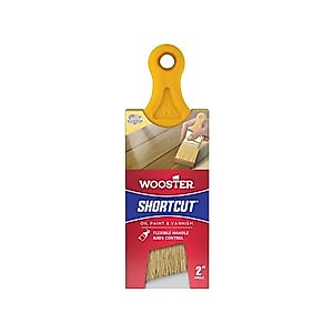 Wooster Brush Z3215-2 Shortcut Bristle Angle Sash Paintbrush, 2-Inch, 2 Inch, White,Yellow