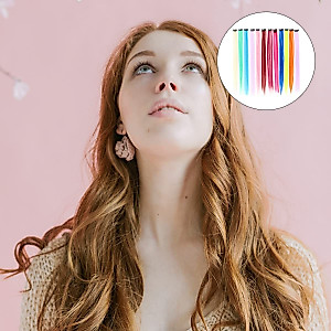 LALAFINA 48 Pcs Hair Extension Clip One-piece Hair Clip Long Hair Clip Seamless Hair Clip Colorful Hair Clip