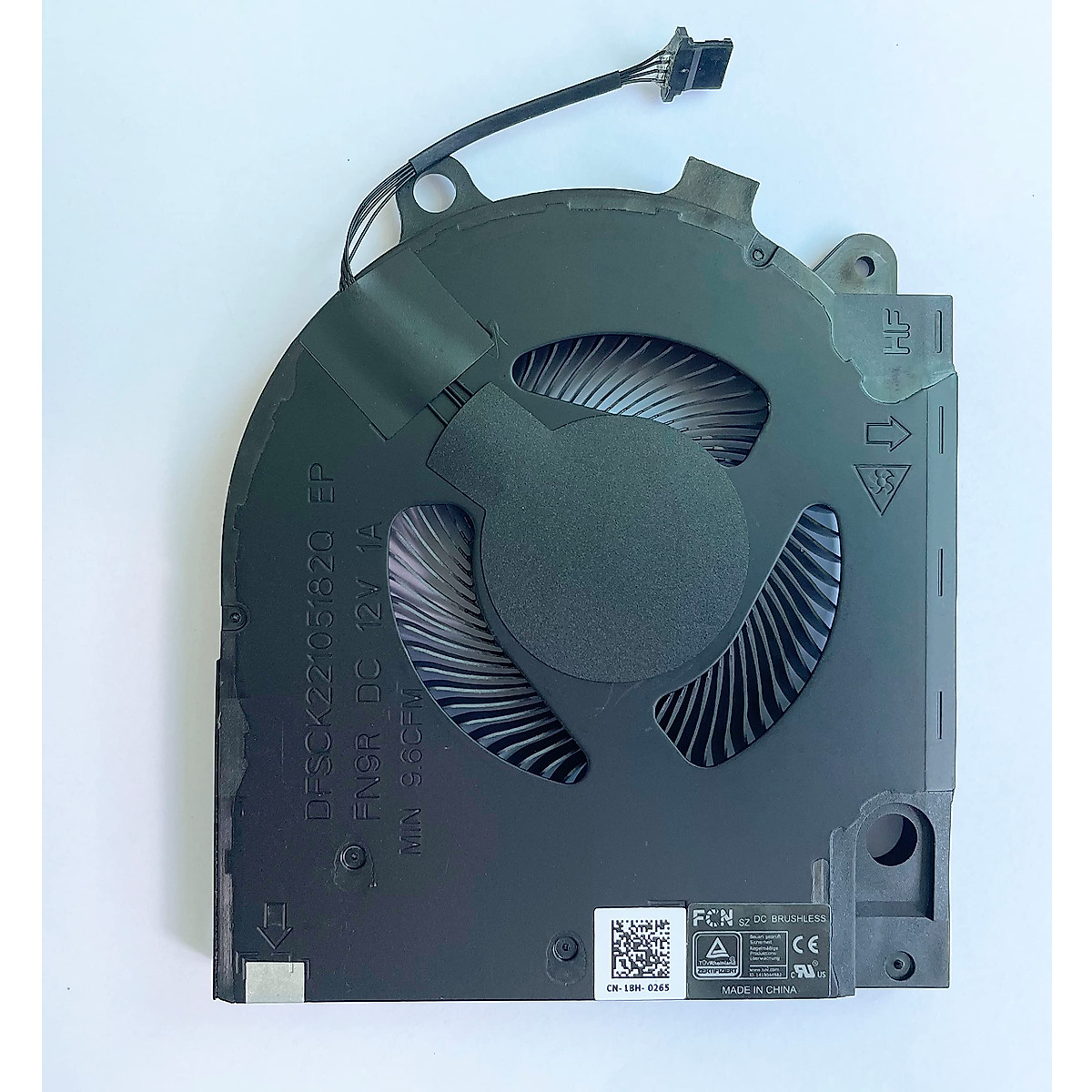 Fleshy Leaf New CPU+GPU Cooling Fan Replacement for Dell 2021year G15 5510 5511 5515 RTX3060 RTX3050 Series DC12V 1A DFSCK22105182Q FN9R 9.6CFM DFSCK22115181T FN9S 9.2CFM