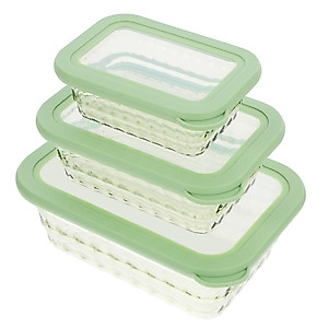 ULTECHNOVO 6 Pcs Kitchen Storage Box Fruit Food Container Stackable Fridge Drawer Grain Storage Case Candy Nuts Container Food Organizer Rifgerator Organizer Bins Snack Storage Case Pp