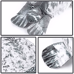 PINEAPPLE Chubby Blob Seal Plush Pillow, Cute Stuffed Animal Seal Plushie Toy, Cotton Plushy Ocean Gray Large (23.6 inch)