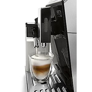 Delonghi super-automatic espresso coffee machine with an adjustable grinder, double boiler, milk frothermaker for brewing espresso, cappuccino, latte, macchiato & Flat white. ECAM44660B Eletta, 1 liters