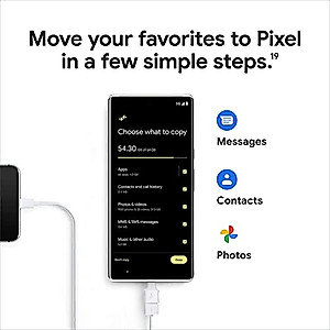 Google Pixel 6 Pro - 5G Android Phone - Unlocked Smartphone with Advanced Pixel Camera and Telephoto Lens - 256GB - Cloudy White