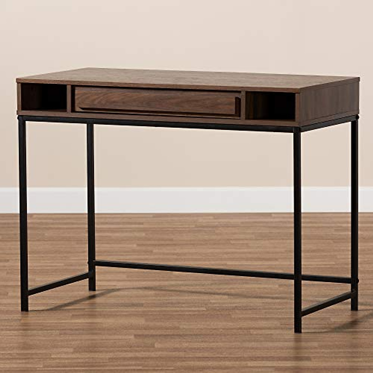 Baxton Studio Desks, Walnut/Black