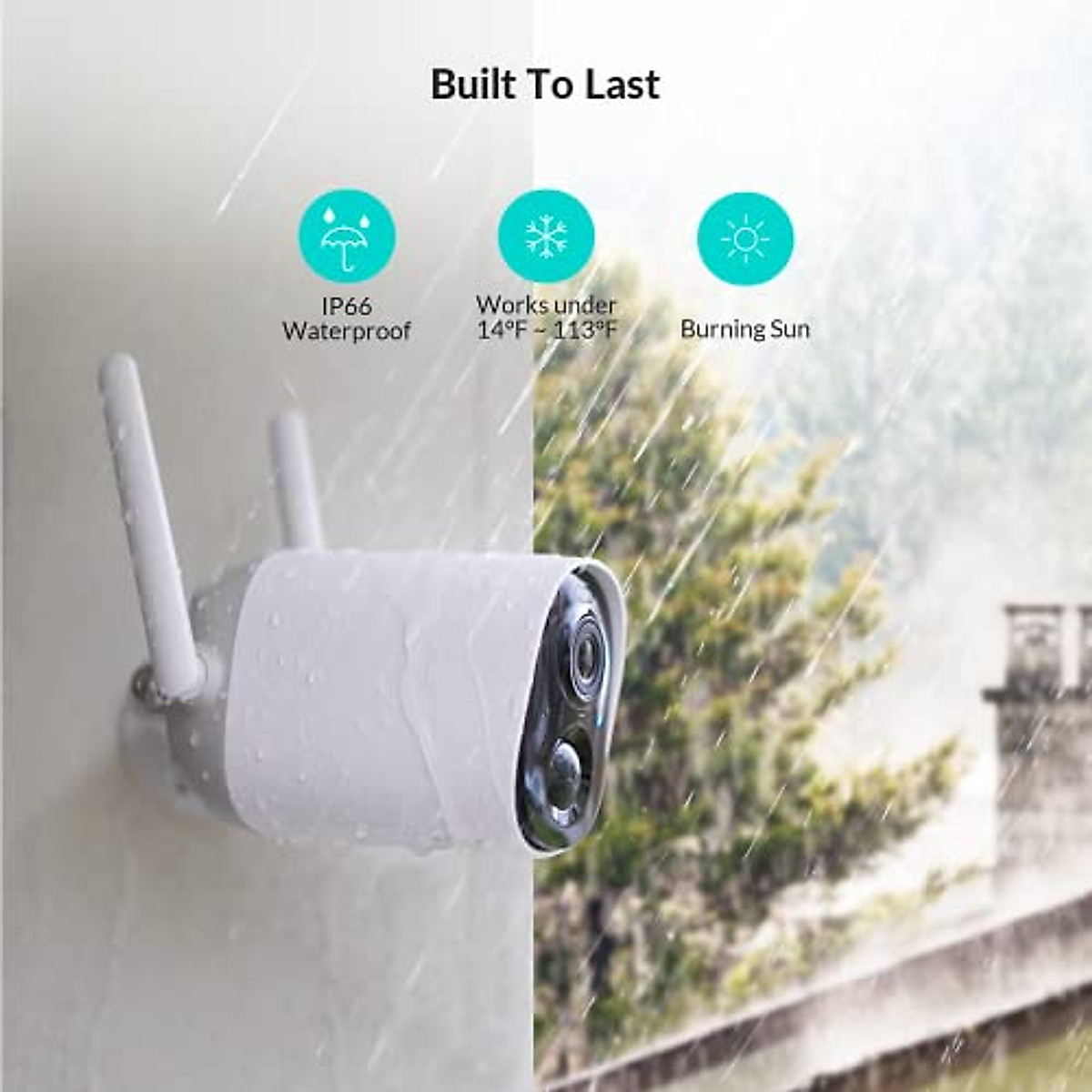NETVUE Wireless Security Camera Outdoor, Rechargeable Battery Powered Surveillance Cameras for Home Security, Smart AI Detection, IP66 Waterproof, 2-Way Audio, 1080P Night Vision Cloud/SD Storage