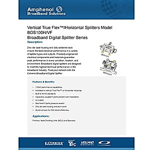 Extreme 6 Way Balanced HD Digital 1GHz HIGH Performance Coax Cable Splitter - BDS106VF
