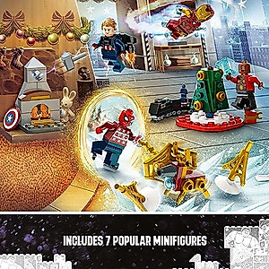 LEGO Marvel Avengers 2023 Advent Calendar 76267 Holiday Countdown Playset with Daily Collectible Surprises and 7 Super Hero Minifigures such as Doctor Strange, Captain America, Spider-Man and Iron Man
