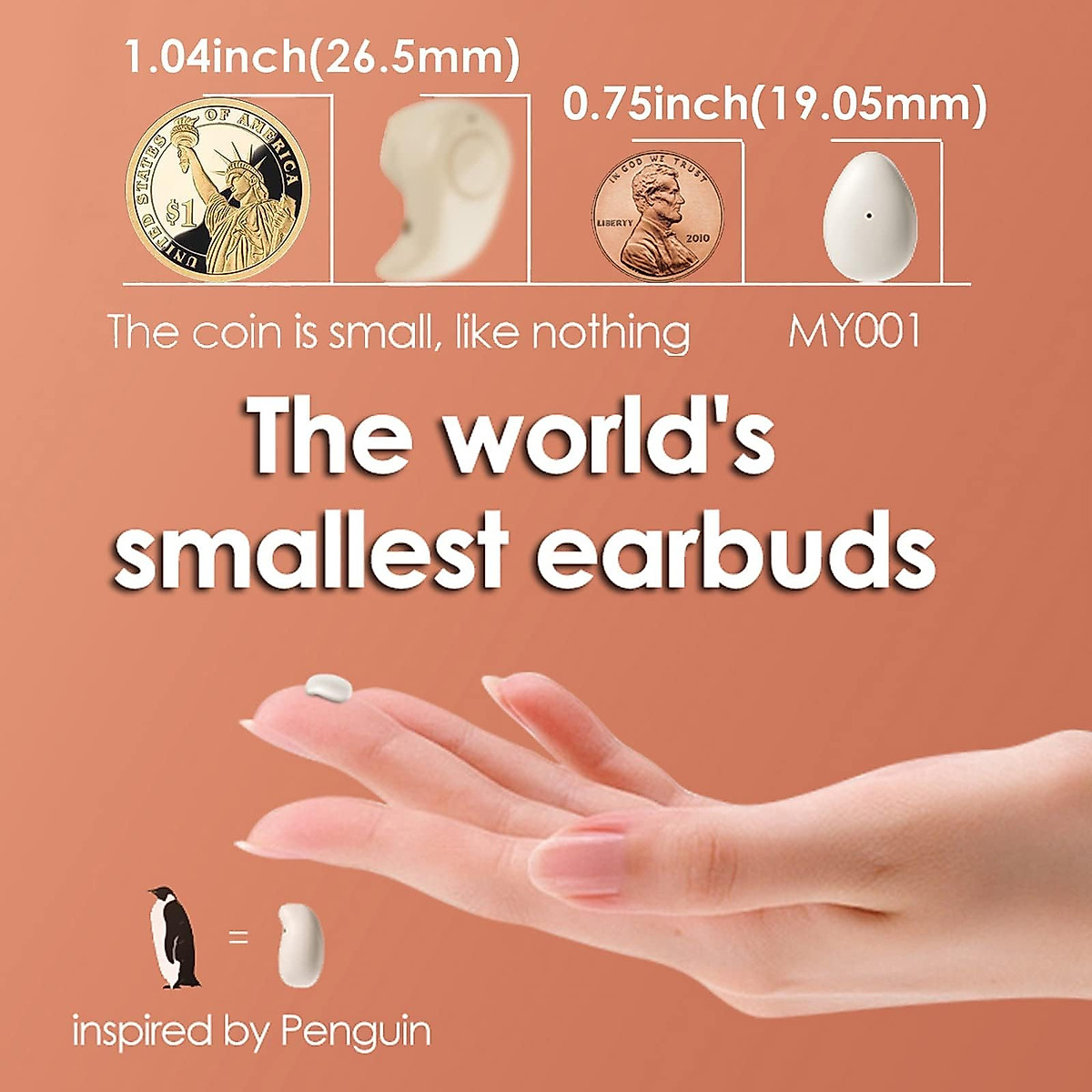 Xmenha Invisible Sleep Earbuds Wireless Smallest Lightest Tiny Noise Cancelling Ear Buds for Sleeping Quiet-Comfort Mini Sleepbuds Bluetooth 5.3 Hidden Headphones for Side Sleepers/Work